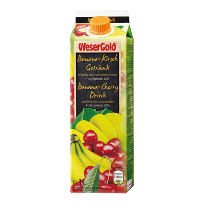 Wesergold Banane Kirsch Fruchtsaftgetränk 1L
