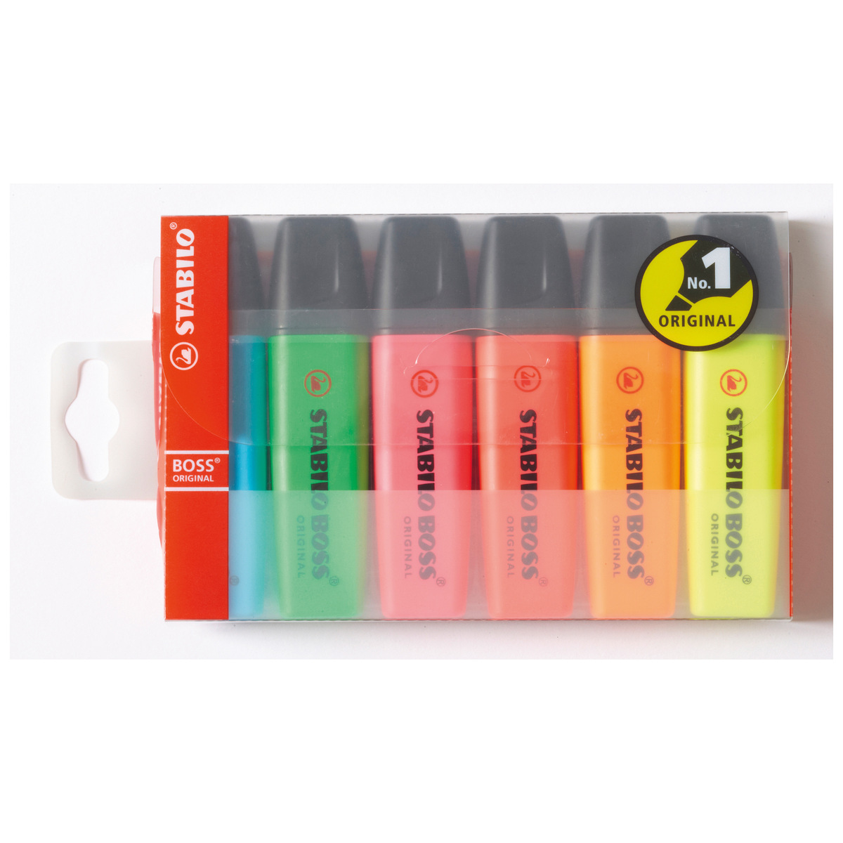 Textmarker STABILO BOSS ORIGINAL mit 6 verschiedenen Farben 1St