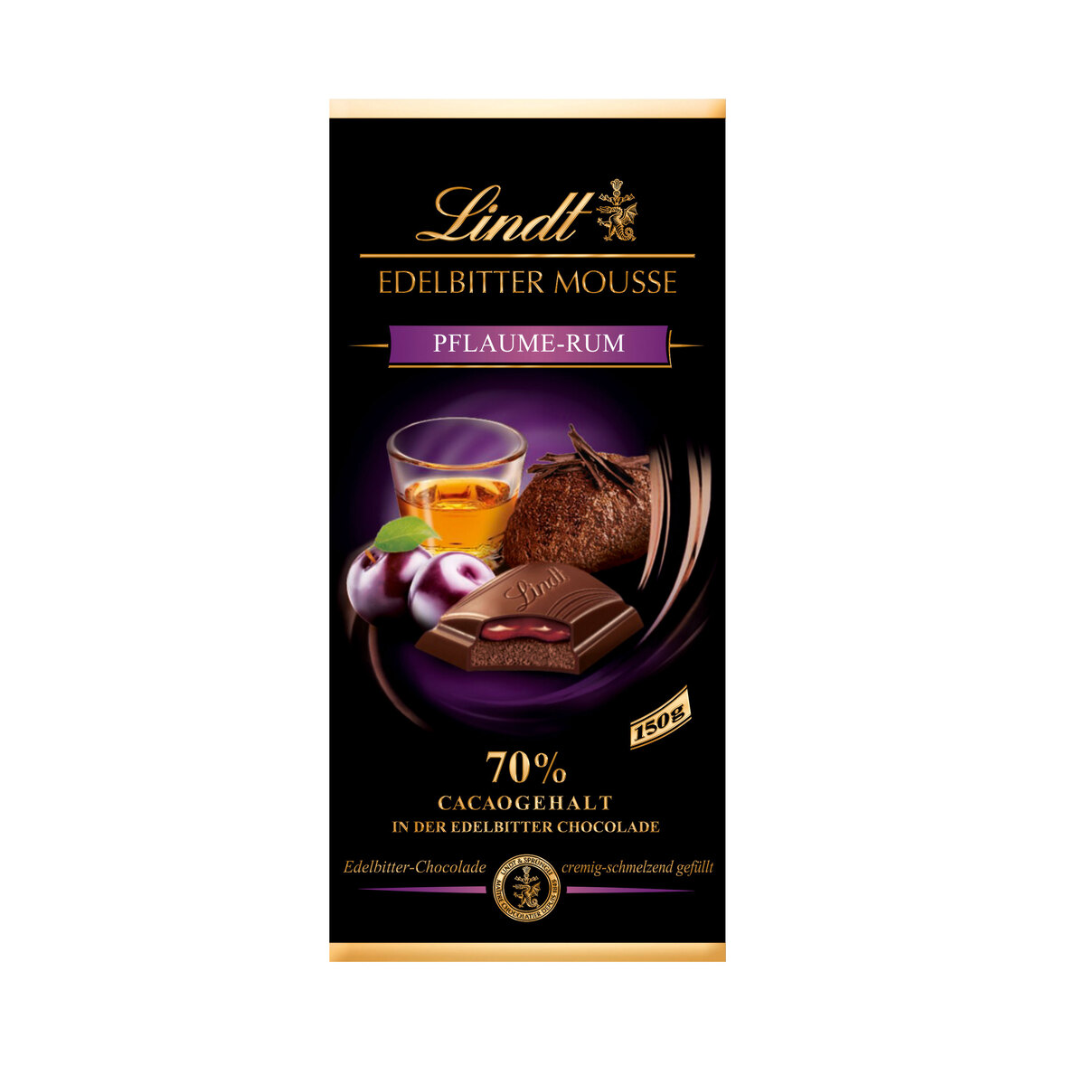 Lindt Edelbitter Mousse Pflaume-Rum 150g