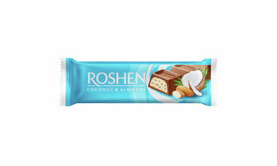 ROSHEN BATON CIOCOLATA CREMA MIGDALE&COCOS 29G | Selgros Romania