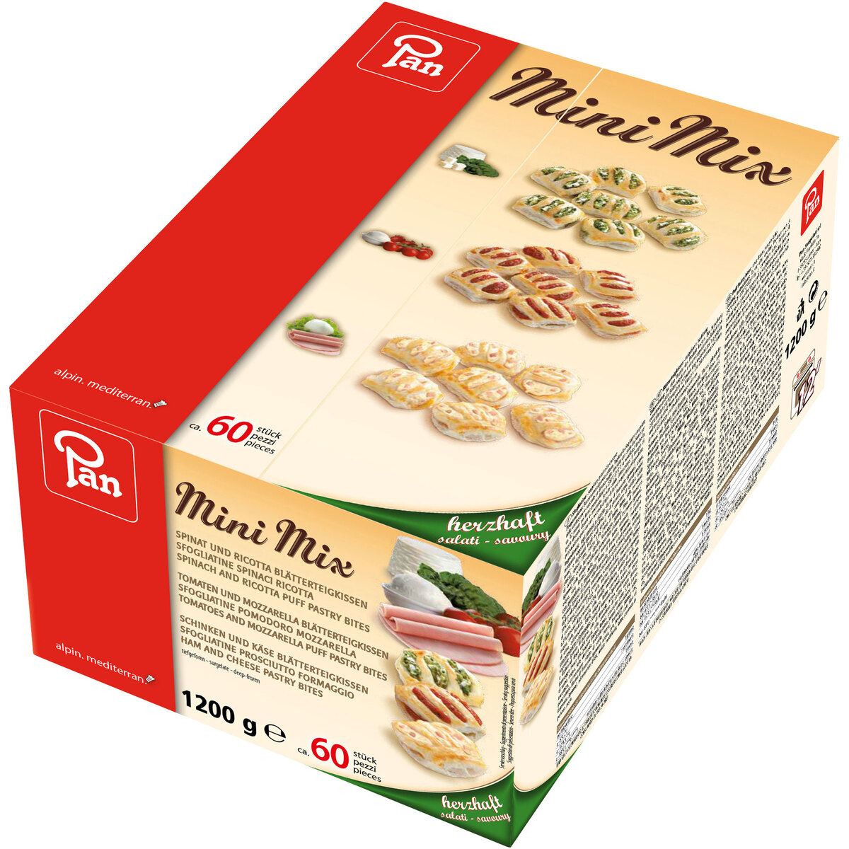 Mini-Blätterteigmix ´herzhaft´ 3-fach sortiert TK 60x20g