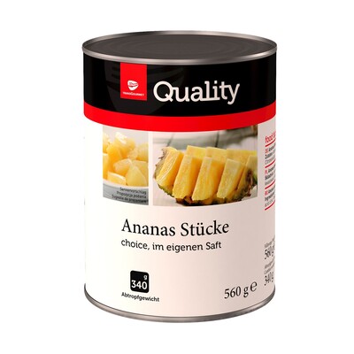 Ananas Stücke im eigenen Saft 580ml | Selgros