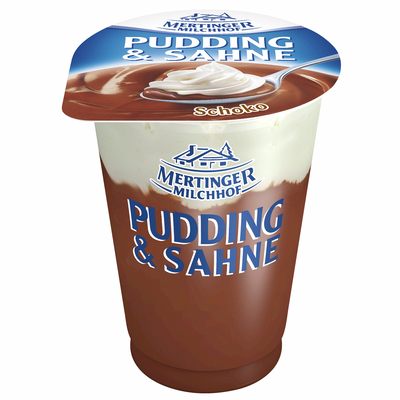 Mertinger Pudding Schoko mit Sahne frisch 125g