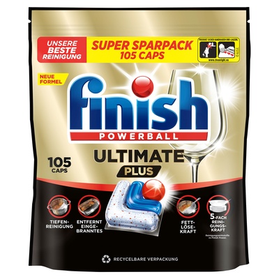 Finish Ultimate Plus Fresh Caps Super Sparpack 105St | Selgros