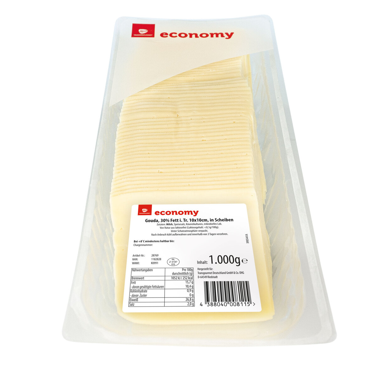 Gouda in Scheiben 30% frisch 20g