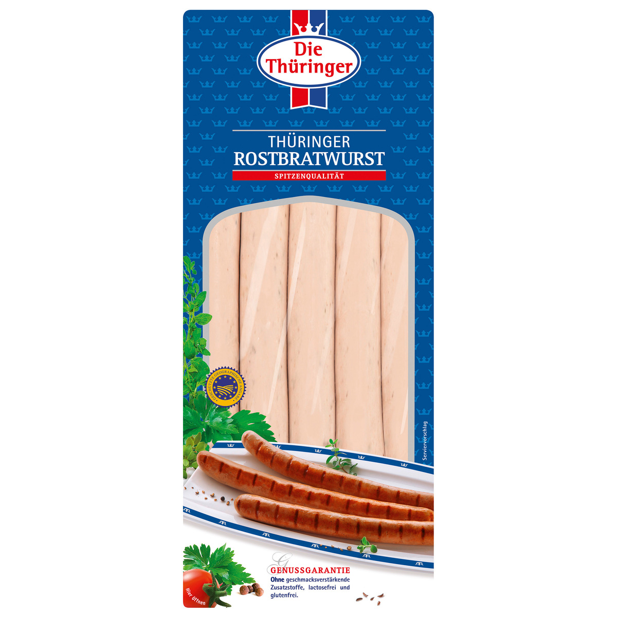 Die Thüringer Rostbratwurst frisch 500g