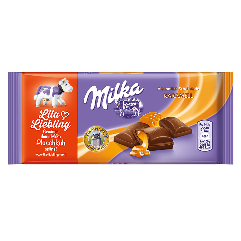 Milka Karamell Lila Liebling 100g