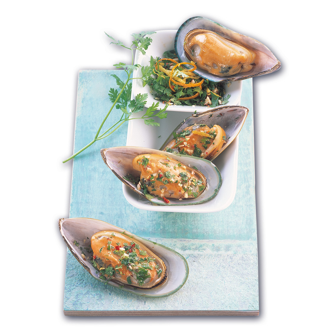 Grünschalmuscheln in Halbschale 30/40 TK 1kg