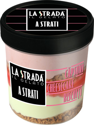 LASTRADA INGHETATA CU CAPSUNI CHEESECAKE,BISCUITI 473ML | Selgros Romania