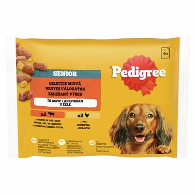 PEDIGREE HRANA UMEDA CAINI SENIOR MIX.VITA PUI 4X100G | Selgros Romania