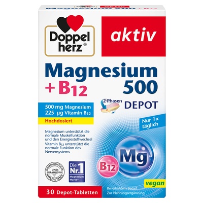 Doppelherz Magnesium 500 Depot + B12 30er (51g) | Selgros